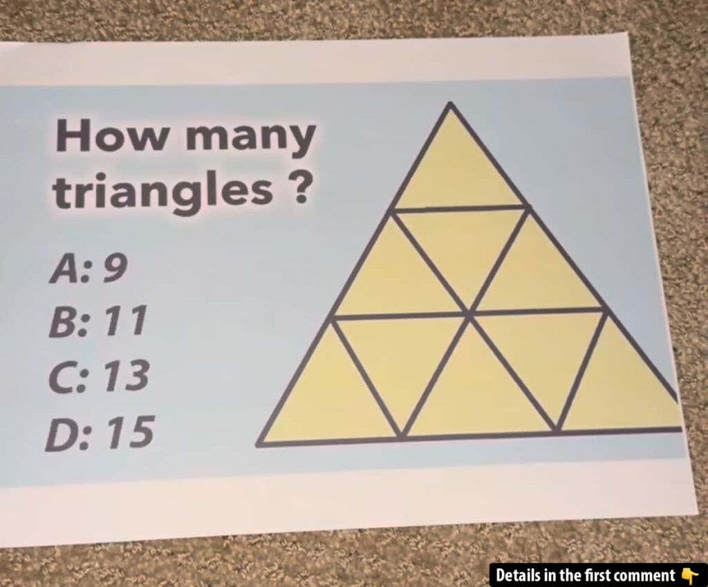 How Many Triangles Are Hidden in This Puzzle? Find Out the Answer and ...